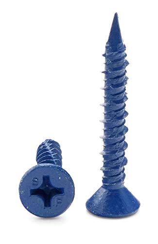 3/16 Tapcon Style Concrete Screws Phillips Flat Head Concrete Screws to Anchor Masonry, Block & Brick 3/16" x 2-3/4" Qty 100