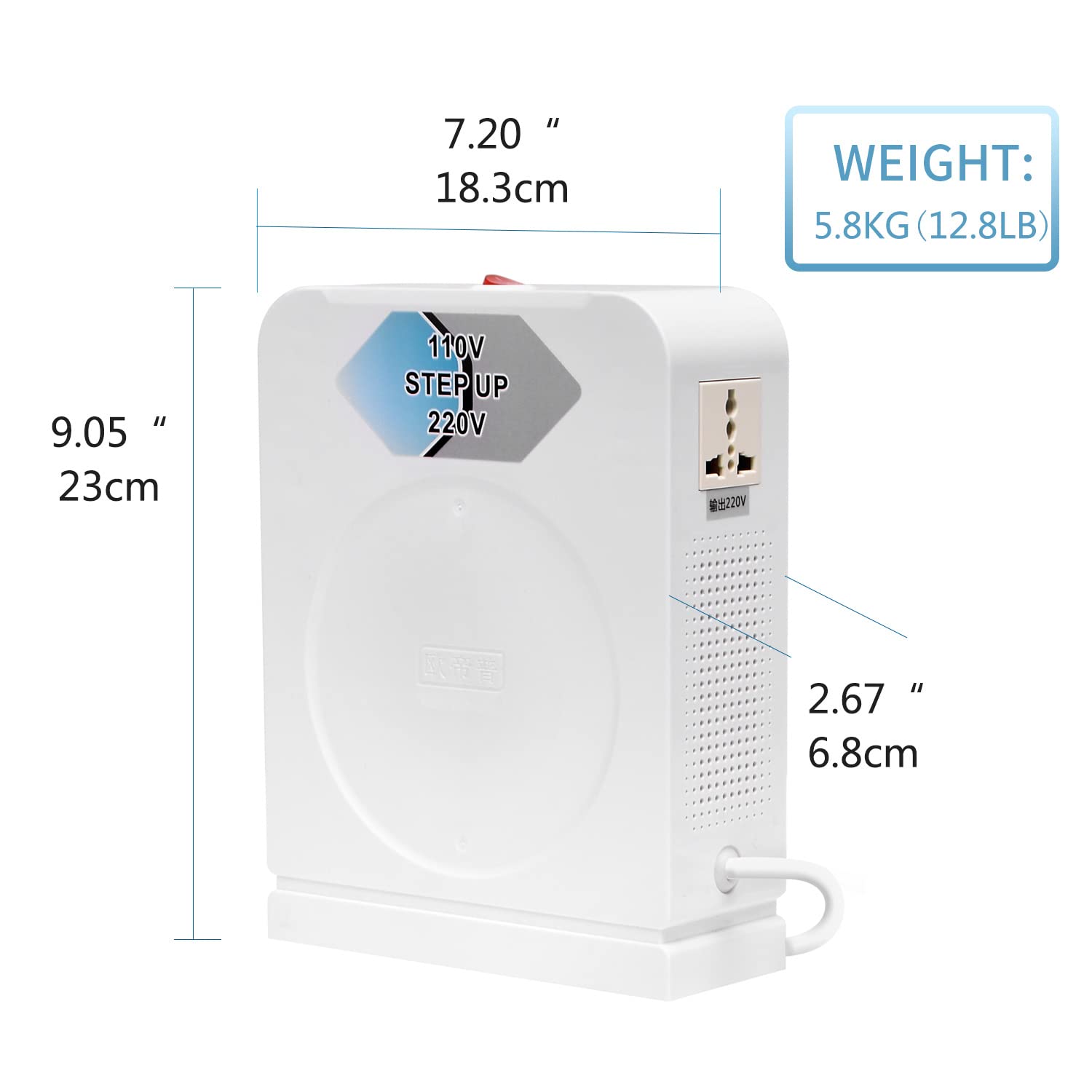 110v to 220v Step up Converter watts with 220V Output for Using and China Appliance in Europe Quantity (2000W)
