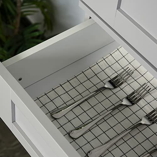 HOMCOM Modern Kitchen Pantry Freestanding Cabinet Cupboard with Doors and Drawer, Adjustable Shelving, Grey