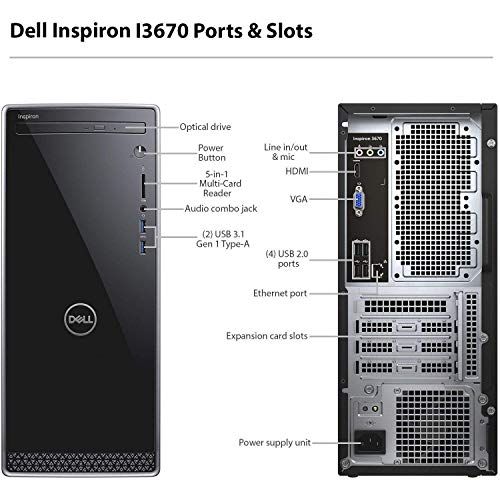 2020 Newest Dell Inspiron 3671 Premium Mini Desktop Tower Intel Quad-Core i3-9100 (Beats i7-7700T) 16GB DDR4 256GB SSD 1TB HDD WiFi HDMI Keyboard and Mouse MaxxAudio Win 10 (Renewed)