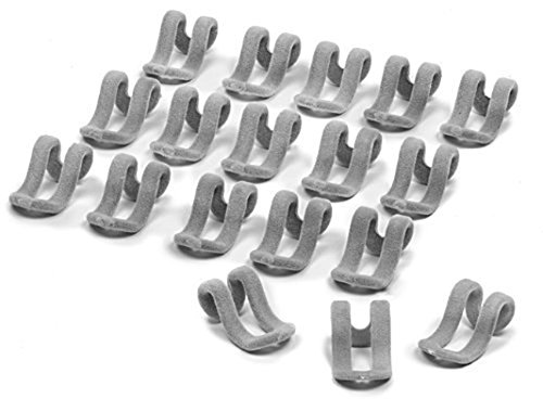 20Pcs Mini Cascading Hooks Clothes Hanger Rack Connector for Plastic Metal Wood Flocked Hangers (Gray)