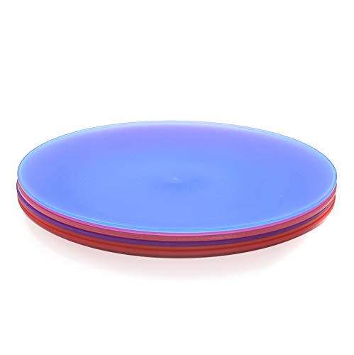 18-Piece Plastic Dinnerware Set, Unbreakable and Reusable Plastic Plates Plastic Bowls Plastic Tumblers, Multicolor