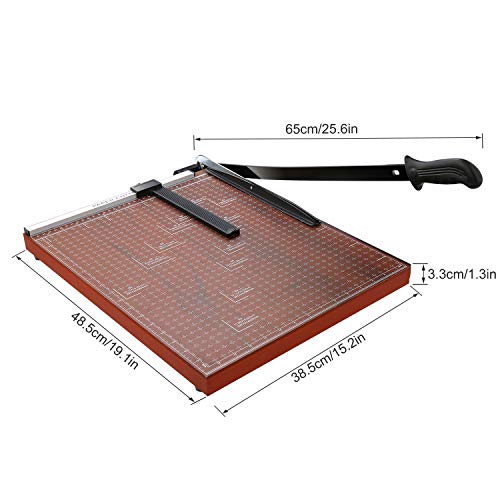 A2-B7 Paper Trimmer Paper Cutter Heavy Duty Trimmer Gridded Paper Photo Guillotine Craft Machine 18 inch Cut Length 12 Sheets Capacity for Office Home Use