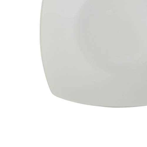 Gibson Home Zen Buffet Dinnerware, 8-Piece Porcelain Dinner Plate Set, White