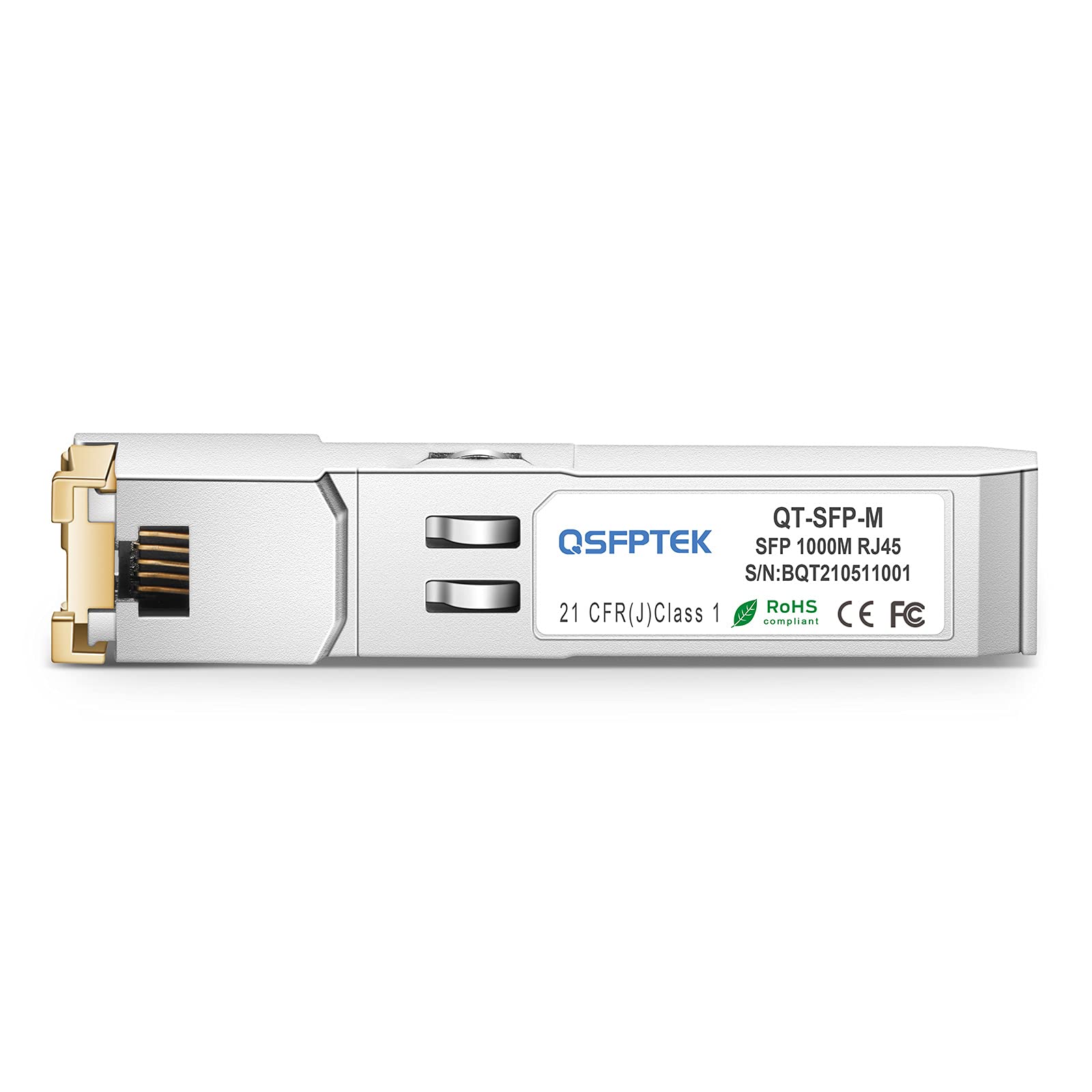 1000BASE-T SFP to RJ45, 1.25G SFP-T Gigabit SFP Copper RJ45 Module Mini GBIC Transceiver for Ubiquiti UF-RJ45-1G, Supermicro, Netgear, Broadcom, Other Open Switches, up to 100m