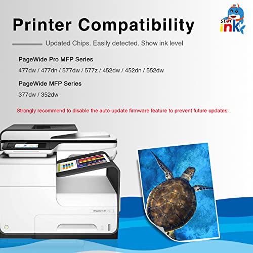 972A Ink Cartridges | Compatible Replacement for HP 972a 972x 972 Work for PageWide Pro MFP 477dw 377dw 452dw 577dw 552dw 452dn 477dn Printer(Black Cyan Magenta Yellow) 4-Pack