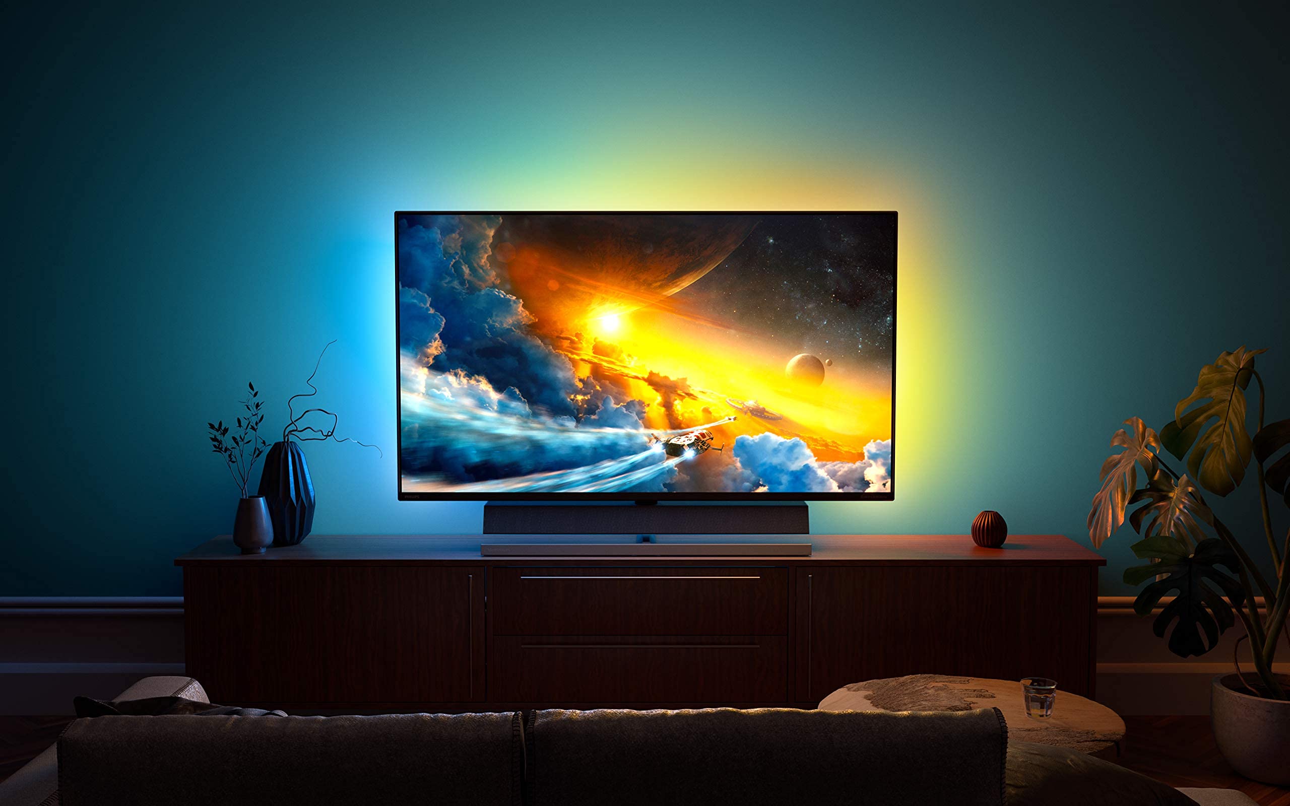 Philips Momentum 558M1RY 55" Console Gaming Monitor, 4K UHD @ 120Hz, Bowers and Wilkins Audio, FreeSync Premium Pro, Low Input lag, DisplayHDR1000, Ambiglow, 4Yr Advance Replacement (Renewed)