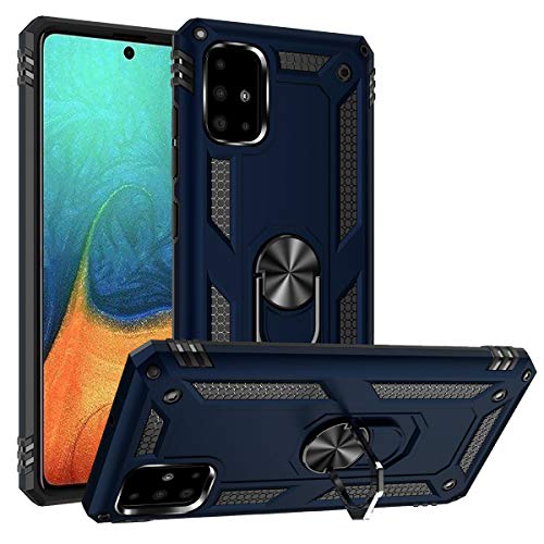 A51 5G Case,ADDIT Samsung Galaxy A51 5G Case [ Military Grade ] 15ft. Drop Tested Protective Case with Magnetic Car Mount Ring Holder Stand Cover for Samsung Galaxy A51 5G - Blue