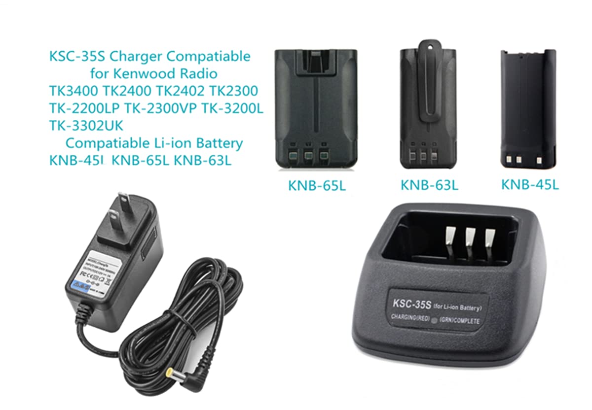 12V 1A AC Adapter Charger Replacement, Regulated Power Supply Cord for Kenwood KSC-35S TK3400 TK2400 TK2402 TK2300