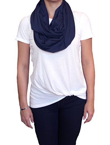 2pk LK Baby Infinity Nursing Scarf Breastfeeding Cover Ultra Soft (Grey/Navy)