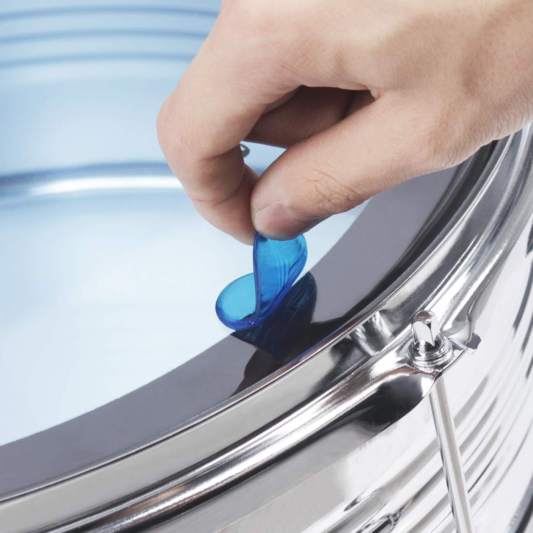 12 Pieces Drum Dampeners Drum Damper Gel Pads Drum Mute Silicone Drum Silencers for for Drums Tone Control Cymbals (Blue)