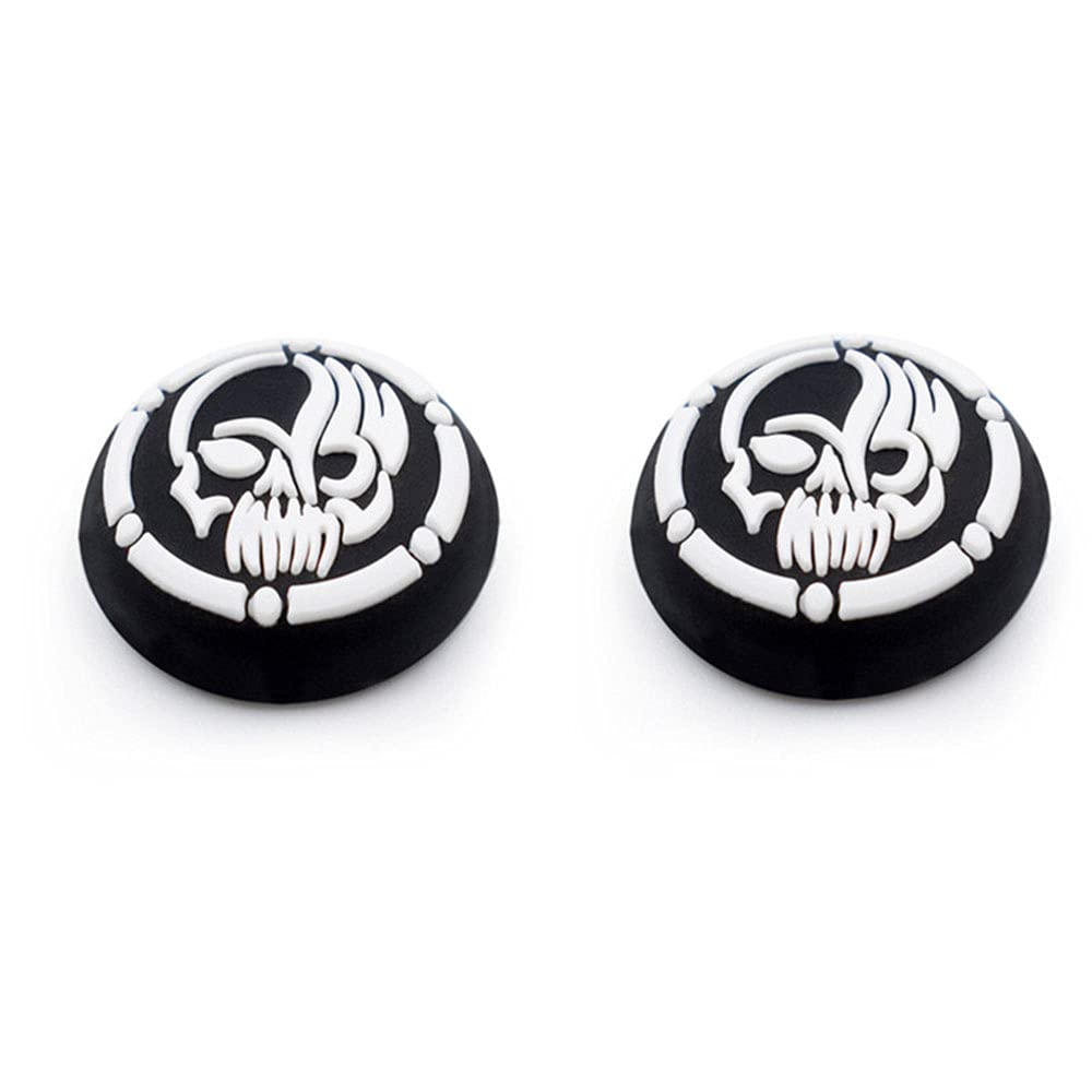 2 in 1 Analog Stick Joystick Rubber Silicone Cap Thumbstick Thumb Grip Cover Case Skin Joystick Grips for PS5 PS4 PS3 Xbox One Xbox 360 Controller (S)
