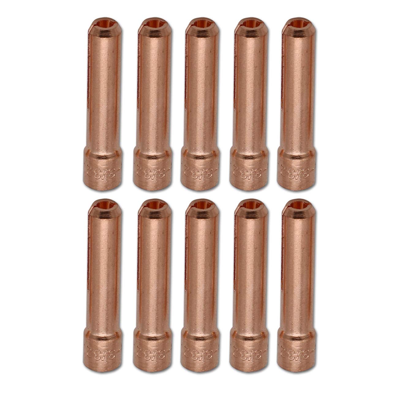 10PK TIG Stubby Collets 10N24S 3/32" & 2.4mm for WP 17 18 26 TIG Welding Torch (10N24S (3/32"))