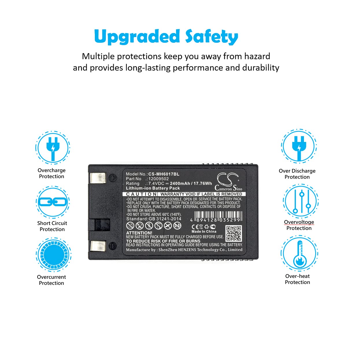Replacement Battery for Pathfinder 6032 12009502 603 6039 6057 6017 6017 Handiprint 6032 fits Part no 12009502 120095