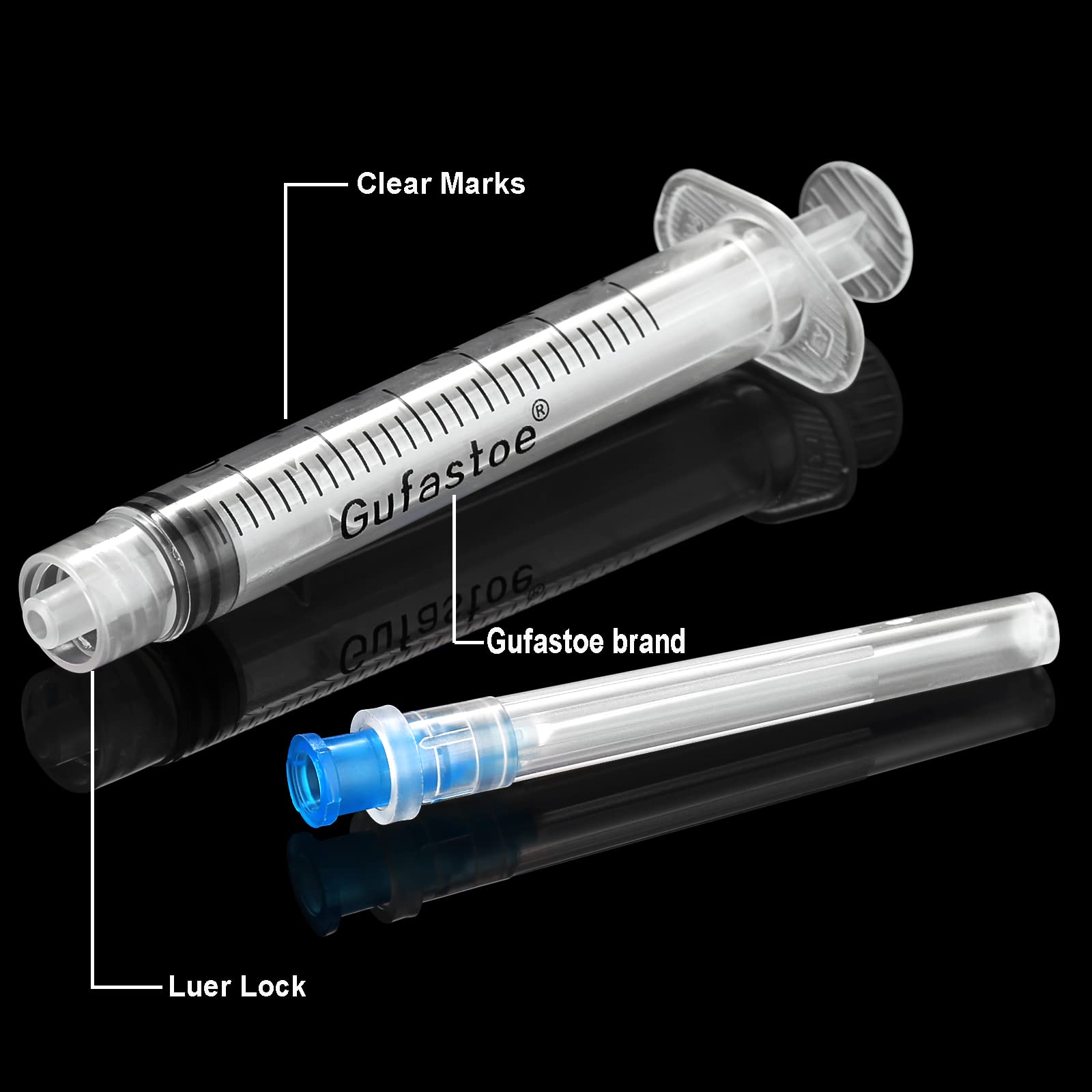 100Pack 3ml/cc with 23 G 1.5” Safety Individually Wrapped