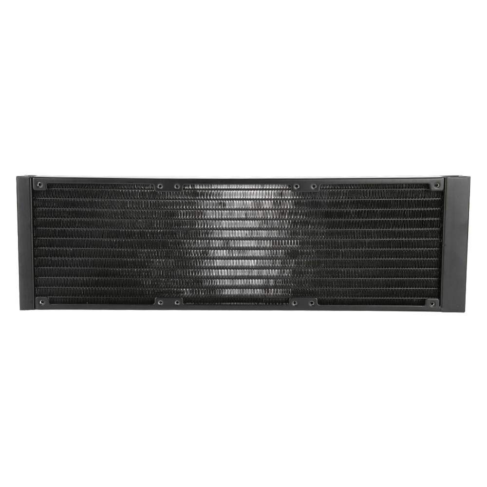 12 Pipe Heat Exchanger Radiator, Liquid Cooler with Water Separator, G1/4Thread Copper Fin Water Cooler Tube for PC CPU Water Cool System Computer(360mm)