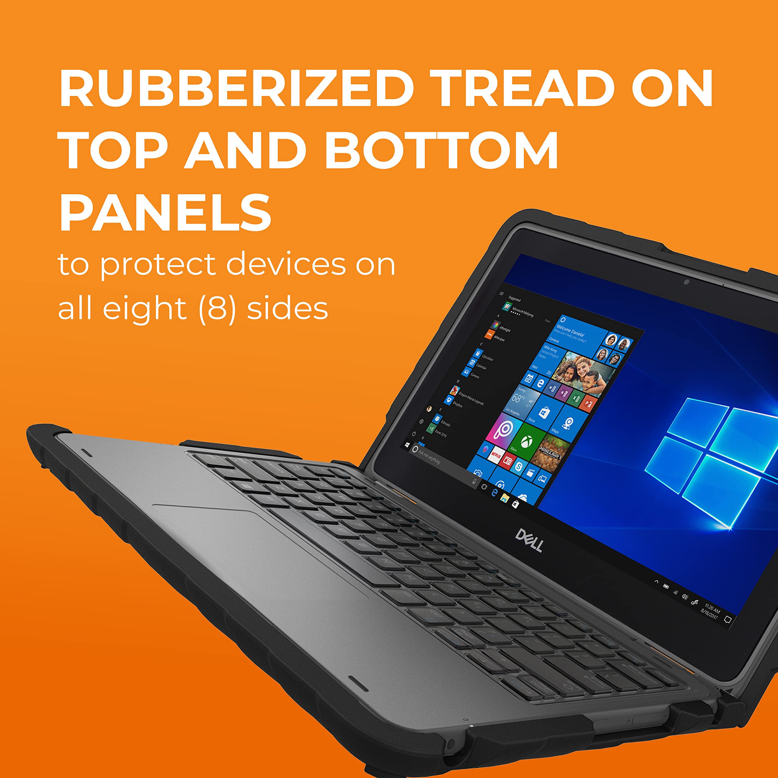 Gumdrop DropTech Laptop Case Fits Dell Latitude 3190 11 inch 2in1. Designed for K-12 Students, Teachers and Classrooms – Drop Tested, Rugged, Shockproof Bumpers for Reliable Device Protection – Black