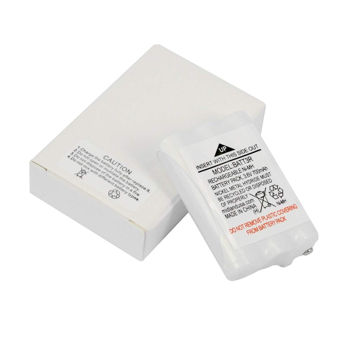 2 Pack BATT3R Battery AVP14 Replacement 3.6V 700mAh for Midland BATT3R BATT-3R,MID-AVP14, LXT600, T50 T60, X-Talker Radios