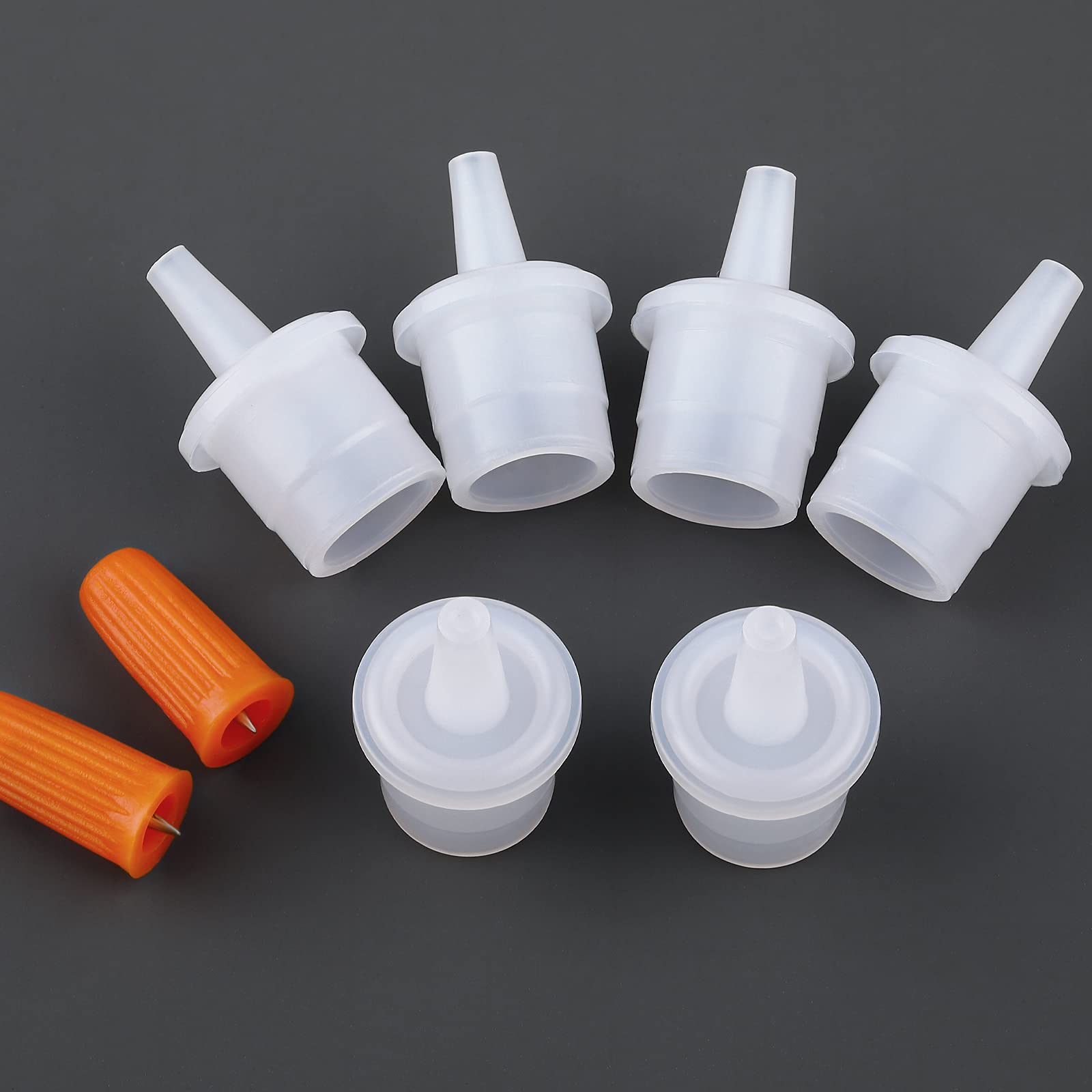 44 Pieces Eyelash Glue Replacement Eyelash Glue Bottle Nozzle Caps Lash Bottle Plug Mouth Tips Eyelash Glue Bottle Plug Glue Bottle Pins Blocking Needle for Home Salon Eyelash Extensions Tools
