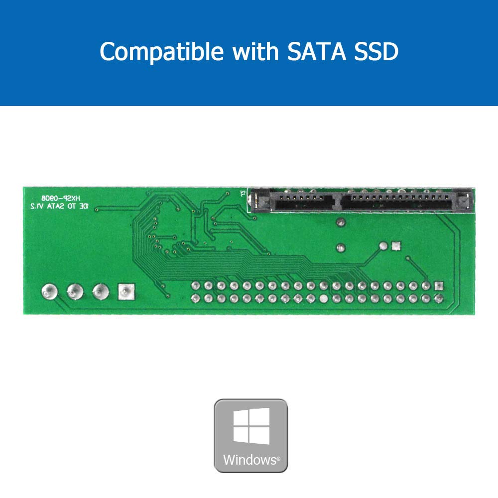GODSHARK 2.5 inch SATA to 3.5 inch IDE Adapter, 2.5 or 3.5 Inch HDD or SSD SATA Hard Drive to 40 Pin 3.5 Inch PATA Desktop Converter Card