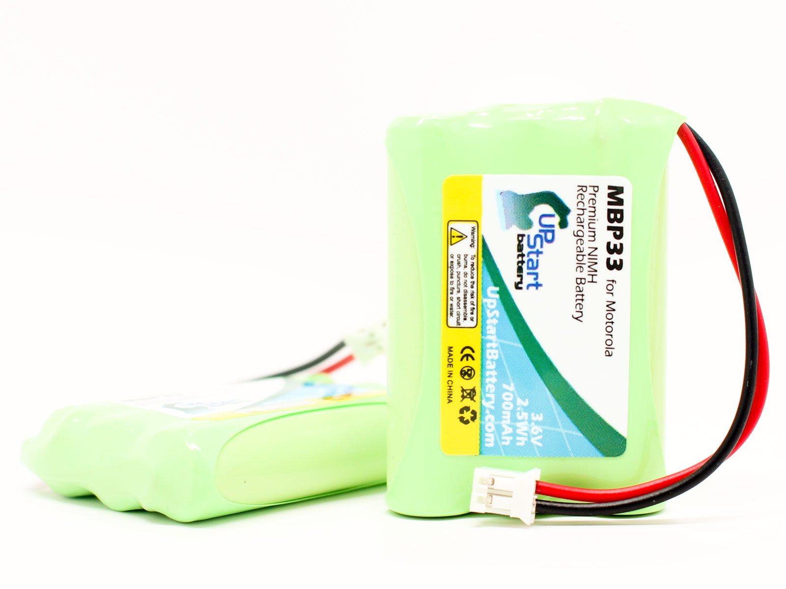 2 Pack - Replacement for Motorola MBP36PU Battery - Compatible with Motorola MBP33 MBP36 Baby Monitor Battery (700mAh 3.6V NI-MH)