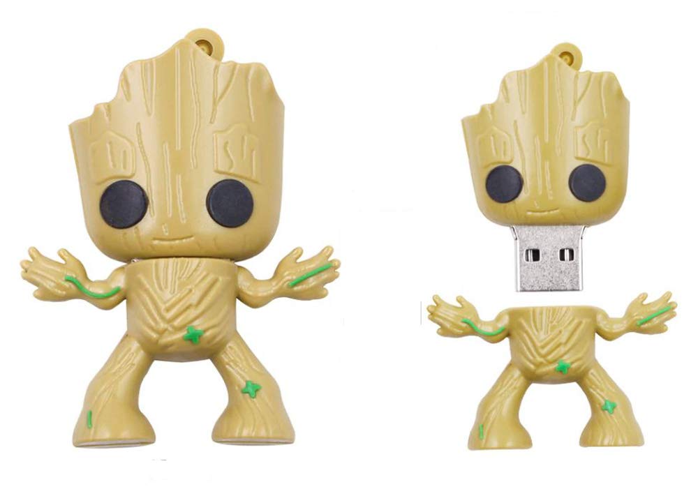 2.0 Groot GOG Tree Hero 16GB USB External Hard Drive Flash Thumb Drive Storage Device Cute Novelty Memory Stick U Disk Cartoon