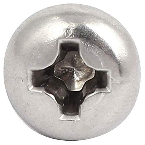 10pcs M8-1.25 20mm 304 Stainless Steel Pan Phillips Cross Head Screw, for TV Wall Mount Bracket Kit (with Flat Washer & Split Lock Washer)