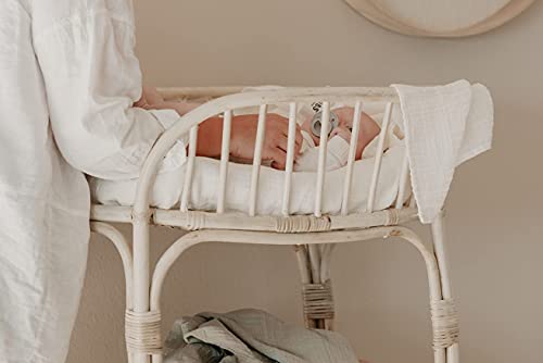 Bibs Cuddle Cloth | 2-Pack of 100% Organic Cloths | Perfect Nursing & Changing Mat Cover | Soft & Absorbent | Made in Denmark | Measures 27" x 27" (Ivory)