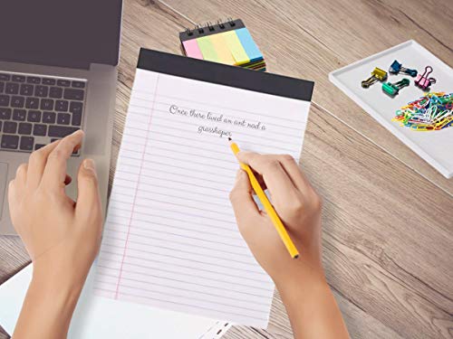 1InTheOffice Note Pads 8.5 x 11, Wide-Ruled Letter Size Writing Pads, White 50 Sheets per Notepads, 12 Pack