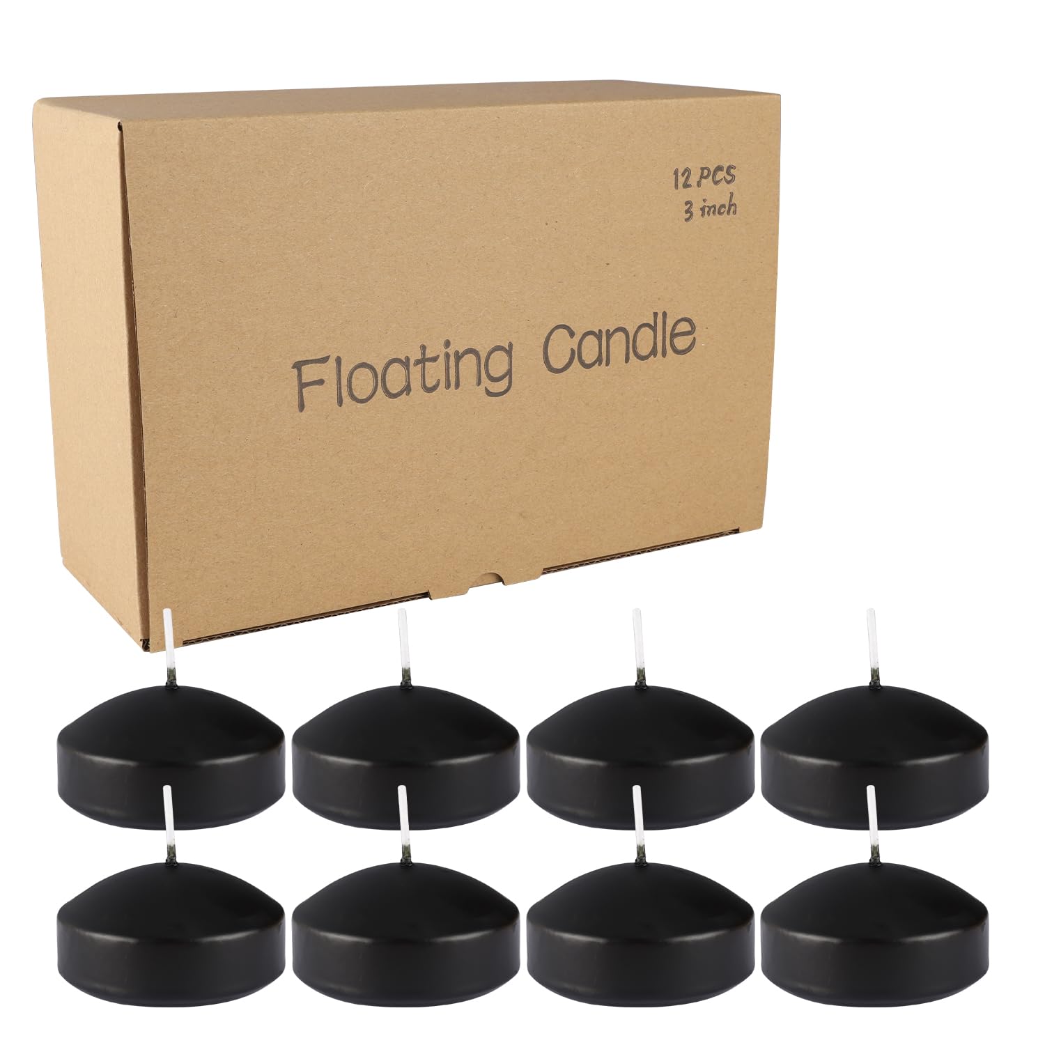 12 Bulk White Floating Candles-2 inch Unscented Tealights -for Romantic Weddings Decorations Pool Centerpieces Parties