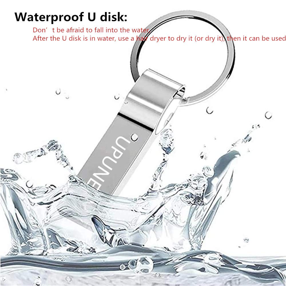 128G USB 3.0 Flash Drive, Metal Keychain Thumb Drive Memory Stick Built-in Waterproof.(128G)