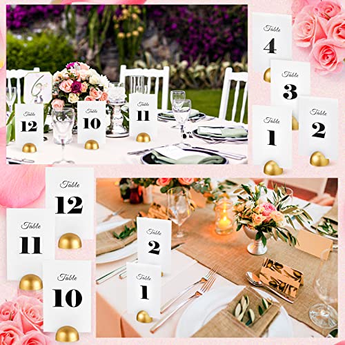 20 Pieces Table Number Cards Round Table Number Stands Modern Cursive Table Number 1-20 for Wedding Reception Anniversary Party Restaurant Events 4 x 6 Inches(Gold)