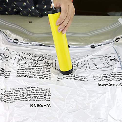20 Vacuum Sealer Bags β Compression Bags for Travel, Clothes, and Blanket Storage β Airtight Space Saver Bags in 4 Sizes and Pump by Home-Complete