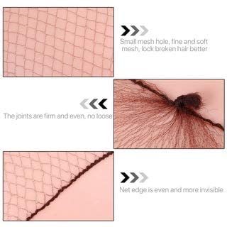 30Pcs Elastic Edge Mesh Invisible Hair Nets Hair Bun Holder for Ballet Dance (Blonde)