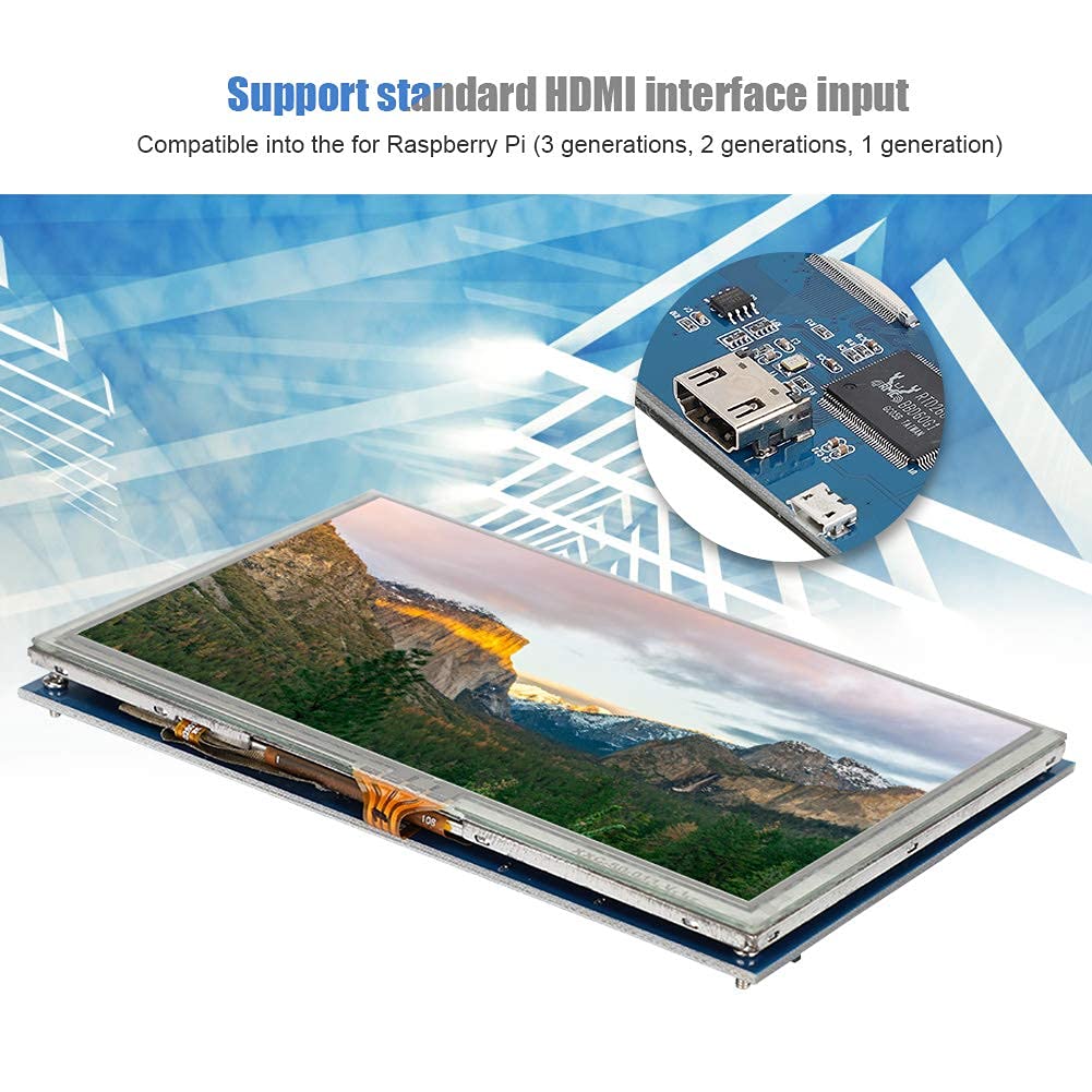 5 Inch LCD 800x480 HD Resolution HD Display for PI3 PI2/B+ Monitor,Support Standard Interface Input
