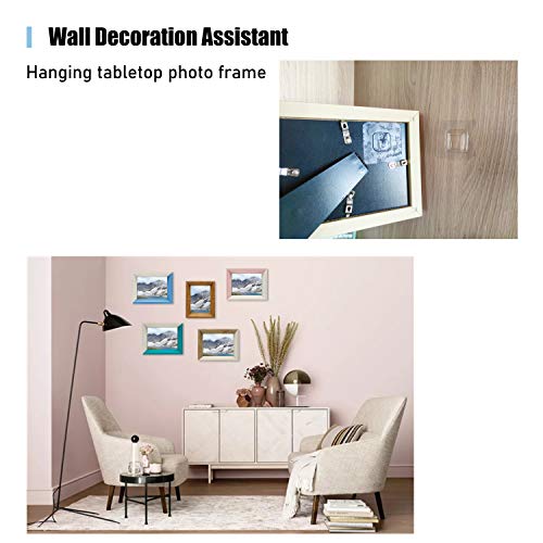 6PCS Double Sided Adhesive Wall Utility Hooks, Waterproof Strong Hanger Clear Wall Storage Holder Self-Adhesive Hooks for Bathroom Kitchen, No Punching Wall Harmless