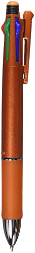 ZEBRA Clip-On 1000, 4 Color 0.7 mm Ballpoint Multi Pen 0.5 mm Pencil, Orange Body (B4SA2-OR)