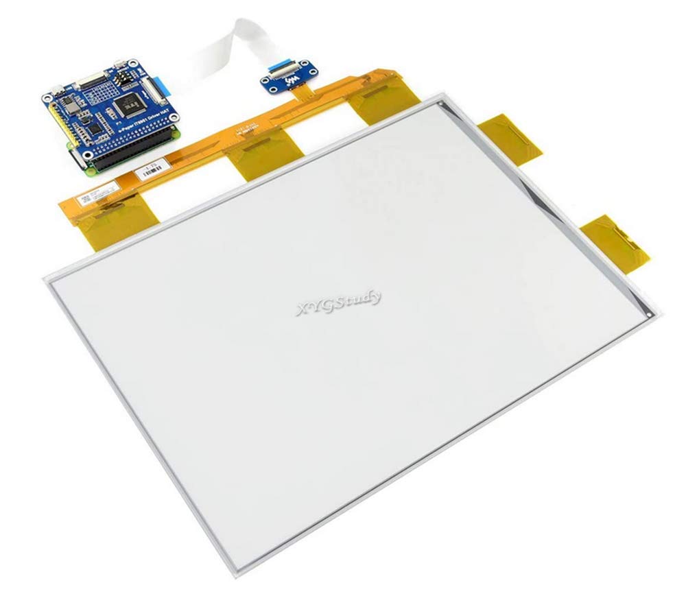 13.3inch e-Paper e-Ink Display HAT for Raspberry Pi Resolution 1600×1200 Black/White 16 Grey Scales USB/SPI / I80 Partial Refresh Support @XYGStudy