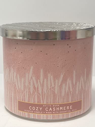 Bath and Body Works White Barn Cozy Cashmere 3 Wick Candle 14.5 Ounce