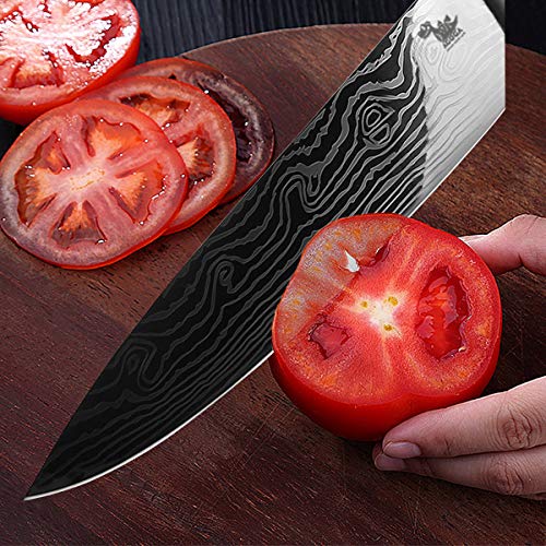 8 Inch Professional Damascus Chefs Knife,Pro Kitchen Knife, German High Carbon Stainless Steel Knife with Ergonomic Handle(8-Inch)
