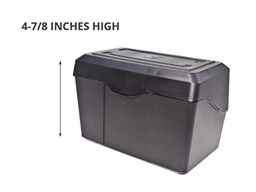 1InTheOffice Index Card Storage Box 4x6, Index Card Holder 400 Capacity & 4x6 Ruled Index Cards, White 200/Pack