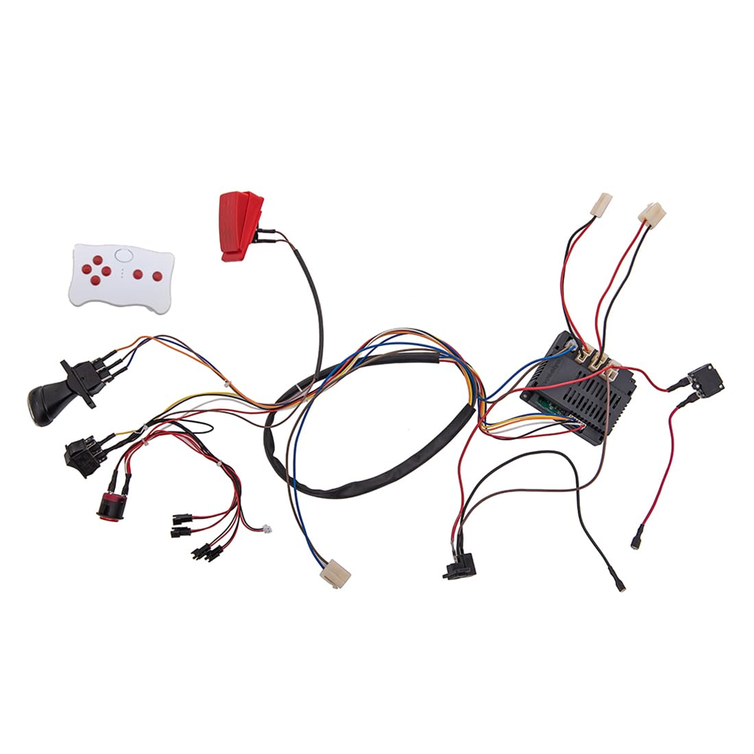 12 Volt Children Electric Car DIY Modified Wires and Switch Kit,with 2.4G Bluetooth Remote Control and Receiver,for Children Electric Ride On Car Accessories