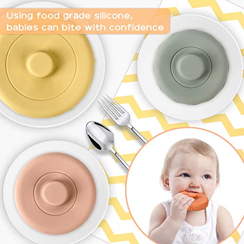 BOBXIN Stacking & Nesting Rings Toy, Soft Circle Stacker, 6 pcs Building Stacker,Teethers for Baby, Squeeze Play with Letter, Animal and Graphic, Toddler Learning Toys for 6 Month Old Boys Girls