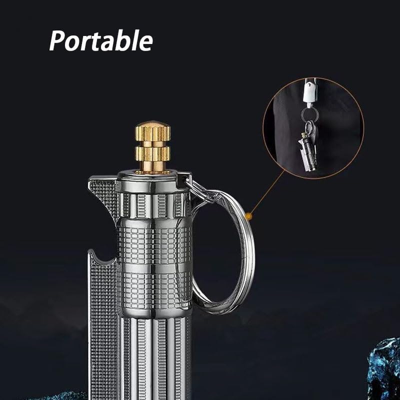 10,000 Times Match Lighter, Can Be Filled with Kerosene, Easy to Carry, Suitable for Gas Field Use, Indoor Outdoor (Color : C3)