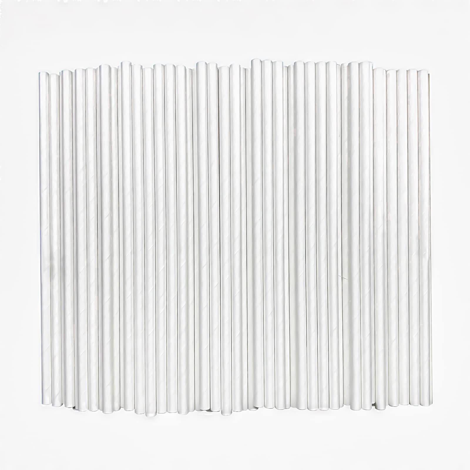 100 White Biodegradable Paper Straws co-Friendly Biodegradable Drinking Straws Bulk for Party Supplies, Bridal/Baby Shower, Birthday, Mixed Drinks, Weddings, Restaurant, Food Service, Drink Stirrer