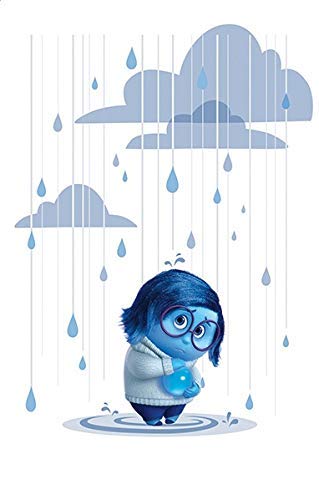 7 Inch Sadness Joy Fear Disgust Anger Inside Out Movie Removable Peel Self Stick Adhesive Vinyl Decorative Wall Decal Sticker Art Kids Room Home Decor Boy Children Nursery Baby 5x7 Inch