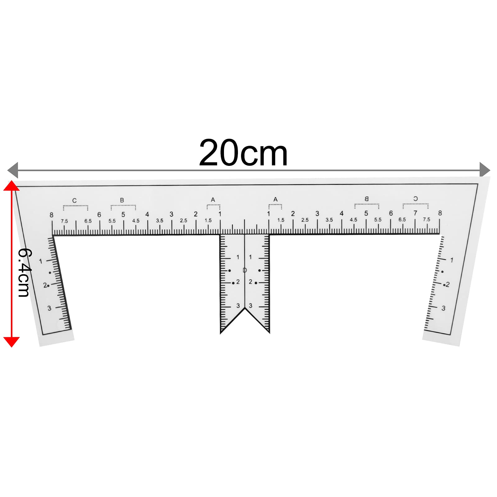50pcs Disposable Eyebrow Ruler Stencils with Eyebrow Shape for Microblading Permanent makeup Tattoo Eyebrow design Eyebrow Mapping Ruler (Model B-50pcs)