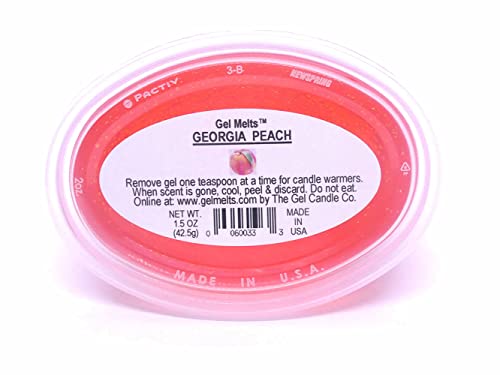 3 Pack Georgia Peach Aroma Gel Melts for Warmers and Burners by The Gel Candle Company Peel, MELT and Enjoy