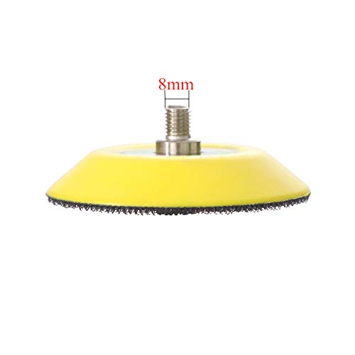 2PCS 3" Hook and Loop Backing Pads 5/16"-24 Threads Polishing Buffing Plate for Dual Action Car Polisher (8mm)