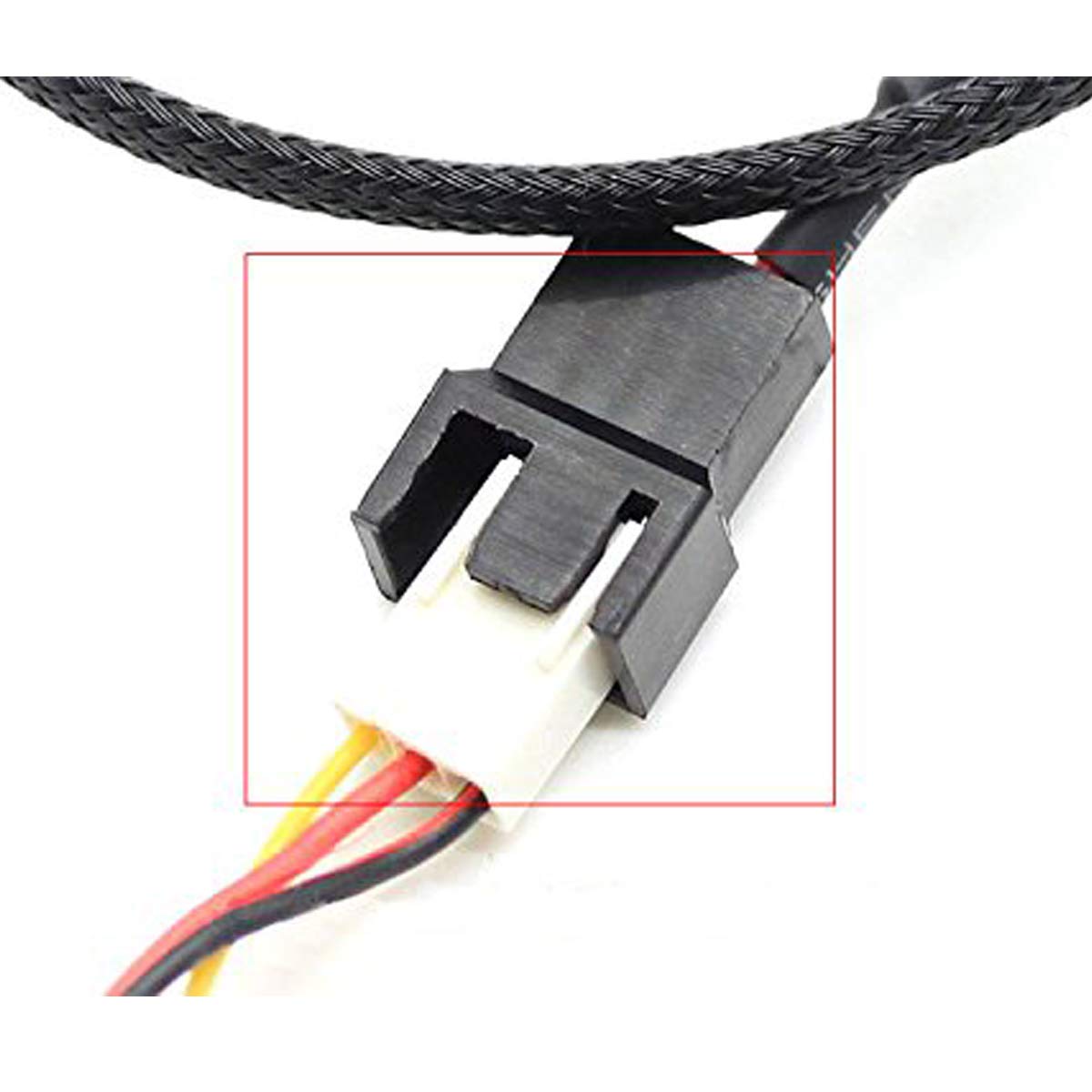 2 Pack SATA to 3 Pin / 4 Pin PMW 12V PC Case Fan Power Adapter Cable, 3-Pin or 4-Pin (PWM Connector) to 15 Pin SATA Computer Cooler Cooling Fan Power Cable